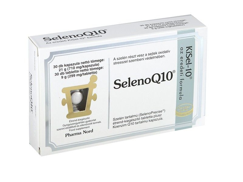 6096 Ft - SelenoQ10 szelén tabletta+Q10 kapszula 60db - Egészségpláza Budapest