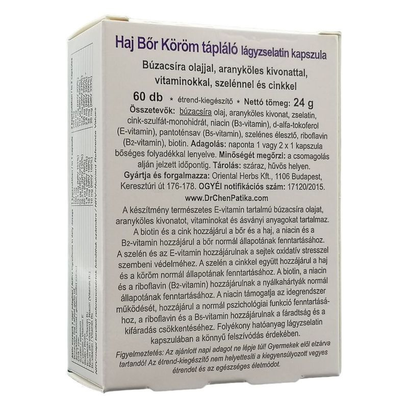 2795 Ft - Dr. Chen haj-bőr-köröm tápláló lágyzselatin kapszula 60db ...