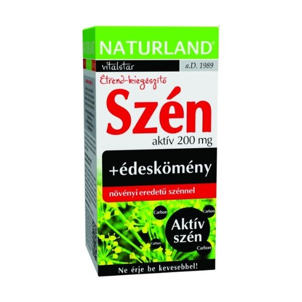 3142 Ft - Naturland aktív szén kapszula 200mg+édeskömény 30db ...