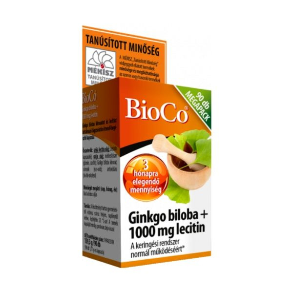 5542 Ft - BioCo Ginkgo Biloba + Lecitin 1000mg tabletta 90db ...