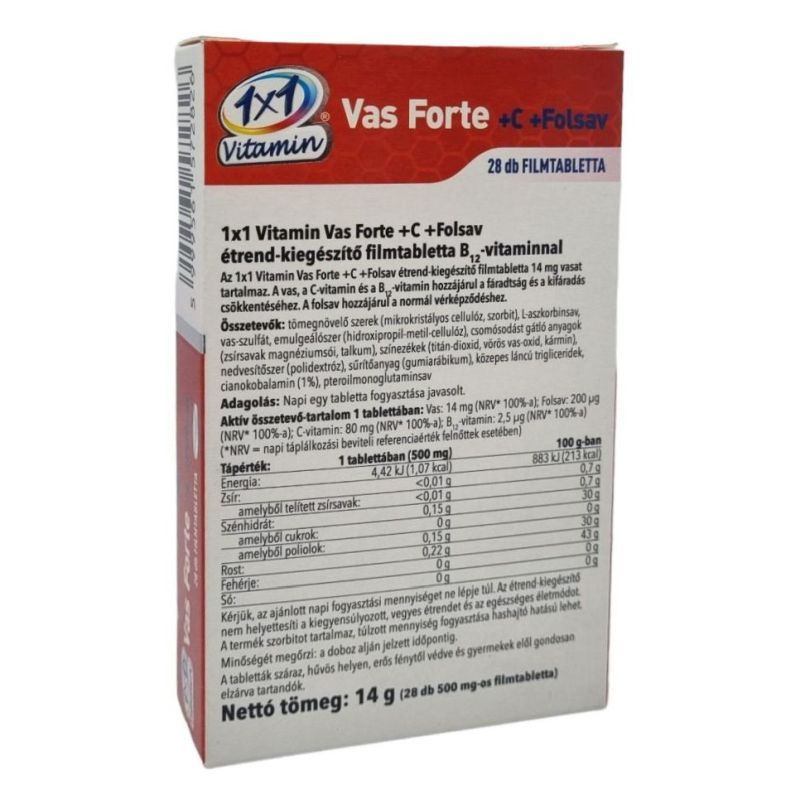 1202 Ft - 1x1 Vitamin Vas Forte + C-vitamin + folsav étrend-kiegészítő ...