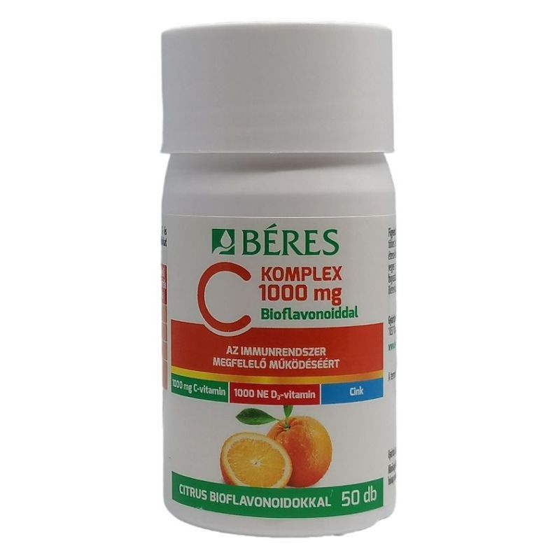 3456 Ft - Béres C KOMPLEX 1000mg filmtabletta 50db - Egészségpláza Budapest