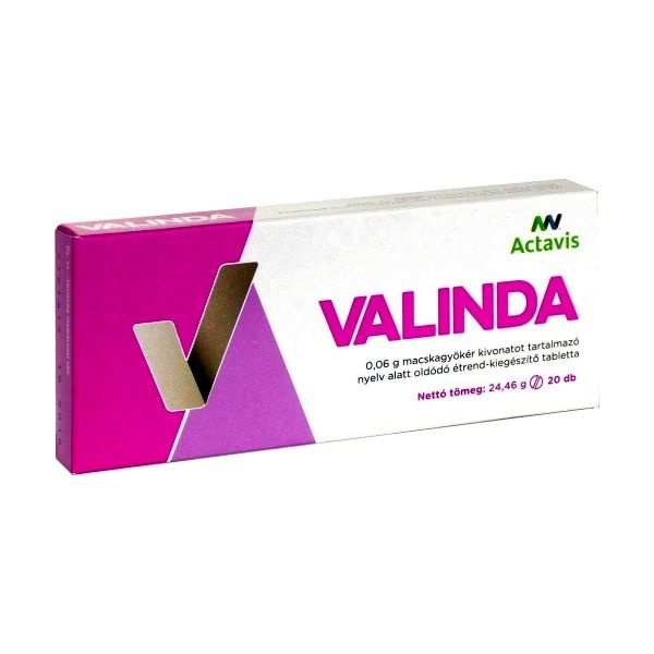 2284 Ft - Valinda 60mg nyelv alatt oldódó tabletta 20db - Egészségpláza ...